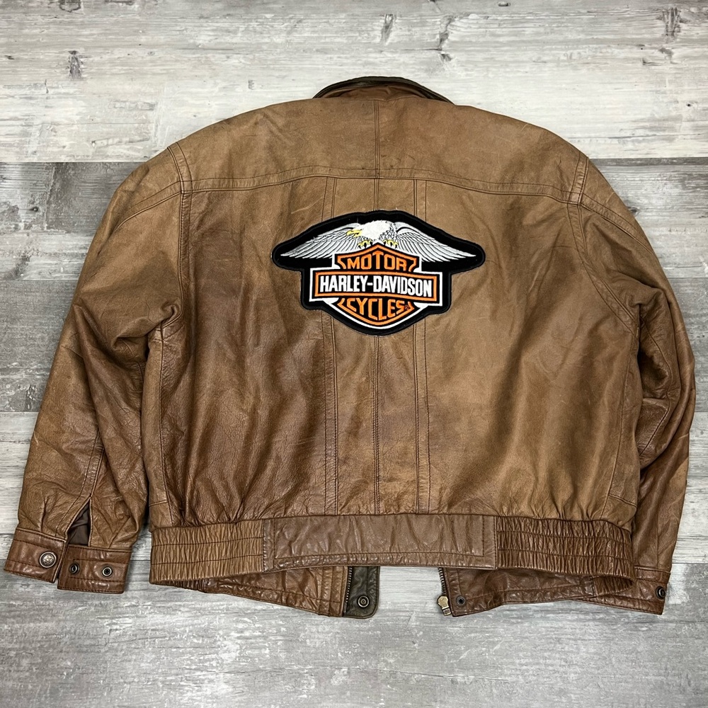 Vintage Leather Harley Davidson Road King Jacket 44r … - Gem